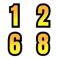 Emoji numbers Gradient color 13 - LINE絵文字 | LINE STORE