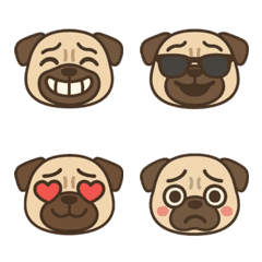 Emoji no Pug 2 – LINE Emoji | LINE STORE
