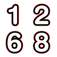 Emoji numbers Black-White 2 – LINE Emoji | LINE STORE