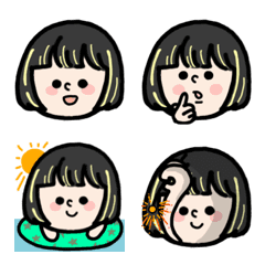 Uchijan emoji girl4 | Yabe-LINE貼圖代購 | 台灣No.1，最便宜高效率的代購網