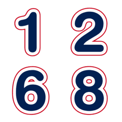 Emoji numbers Blue-white – LINE表情貼 | LINE STORE