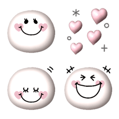 Simple and girly puffy emoji | Yabe-LINE貼圖代購 | 台灣No.1，最便宜高效率的代購網
