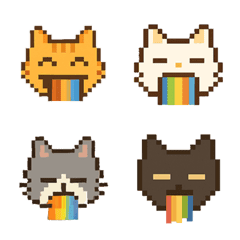 Retro Cat Emoji Faces – LINE Emoji | LINE STORE