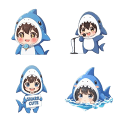Shark shi bi - LINE絵文字 | LINE STORE