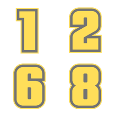 Emoji numbers Yellow-Gray – LINE表情貼 | LINE STORE