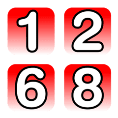 Emoji numbers Gradient color 24 – LINE Emoji | LINE STORE