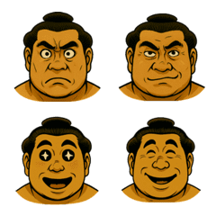 Sumo wrestler emoji working hard – LINE表情貼 | LINE STORE