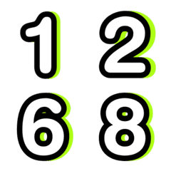 Emoji numbers shadow 6 - LINE絵文字 | LINE STORE