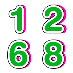 Emoji numbers shadow 2 - LINE絵文字 | LINE STORE