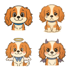 Matthew the Cavalier Dog Icon – LINE Emoji | LINE STORE