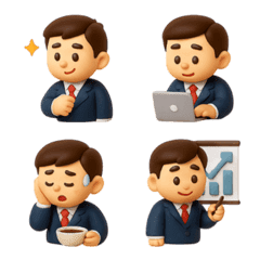 Salary Man 3D – LINE Emoji | LINE STORE