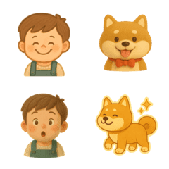 Benji x Shiba | Healing Expressions new – LINE อิโมจิ | LINE STORE