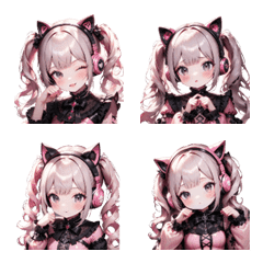 Pink Gothic Emoji – LINE Emoji | LINE STORE