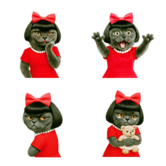 Madame Ruby Cat – LINE Emoji | LINE STORE
