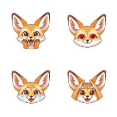Cute Hand-Drawn Fennec Fox Emoji – LINE Emoji | LINE STORE