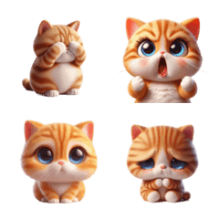 Bad Orange Cat – LINE Emoji | LINE STORE