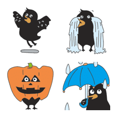 animated crow! So many autumn emojis! – LINE表情貼 | LINE STORE