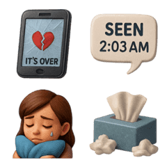 Separation couple 3D – LINE Emoji | LINE STORE