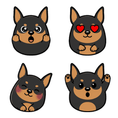 Miniature Pinscher 10 Plain – LINE Emoji | LINE STORE