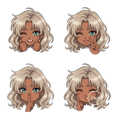 Nostalgic kogal-style emoji | Yabe-LINE貼圖代購 | 台灣No.1，最便宜高效率的代購網