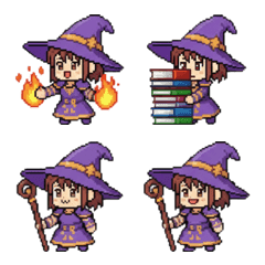 Pixel Witch Emotes – LINE Emoji | LINE STORE