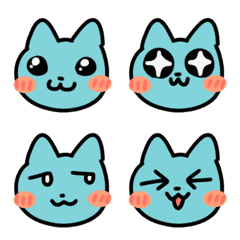 Moving Blue Cat Emoji – LINE Emoji | LINE STORE