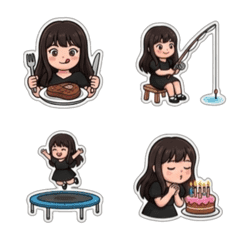 Cute Girl's Daily Life:Relaxing Routine – LINE Emoji | LINE STORE