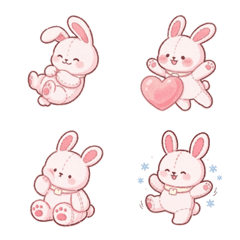 Jared the Pink Bunny Emoji – LINE Emoji | LINE STORE
