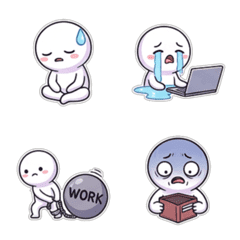 Puni is Burnt Out – LINE Emoji | LINE STORE