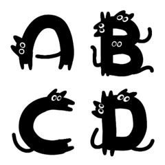 Little Black Cat ABC: Meow Alphabet – LINE表情貼 | LINE STORE