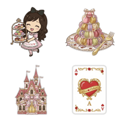 ALICE PALACE Tea Party pink - LINE絵文字 | LINE STORE