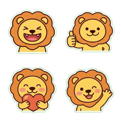 Yuru Lion Emoji: Lots of Expressions – LINE อิโมจิ | LINE STORE