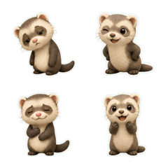 Ferret Clay 1A – LINE Emoji | LINE STORE